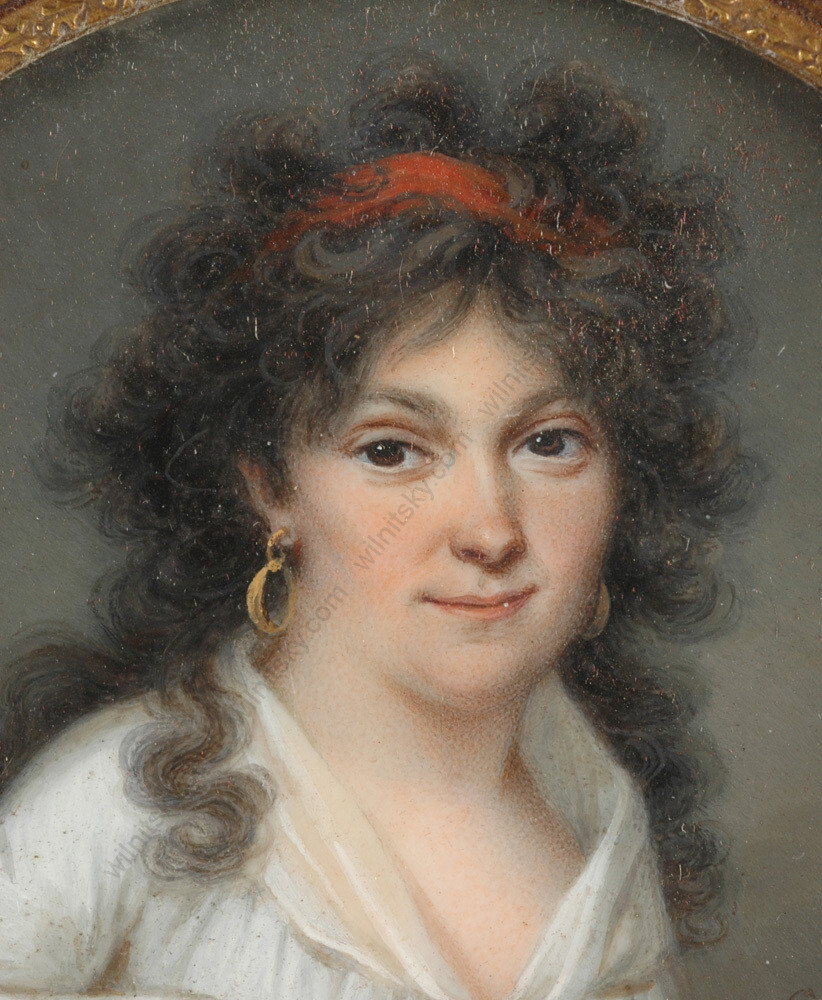 Graff (fl. 1795/1800) "Portrait of a young woman", outstanding ...
