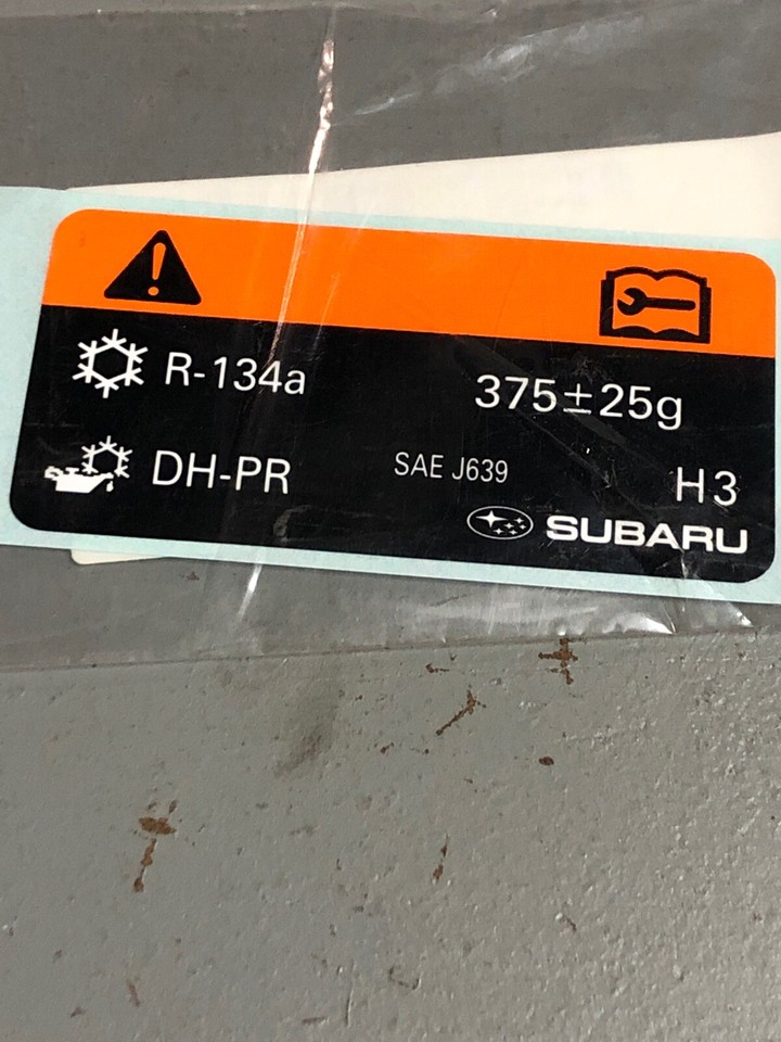 Genuine Subaru AC Label 73772SG030 | eBay