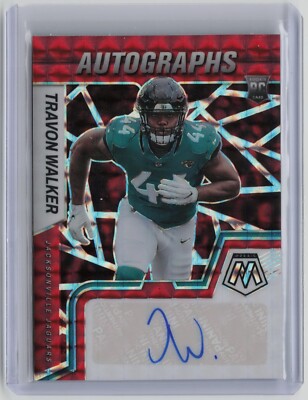 TREVON WALKER 2022 Panini Mosaic AUTO RED PRIZM RC Jaguars RAM-TW | eBay