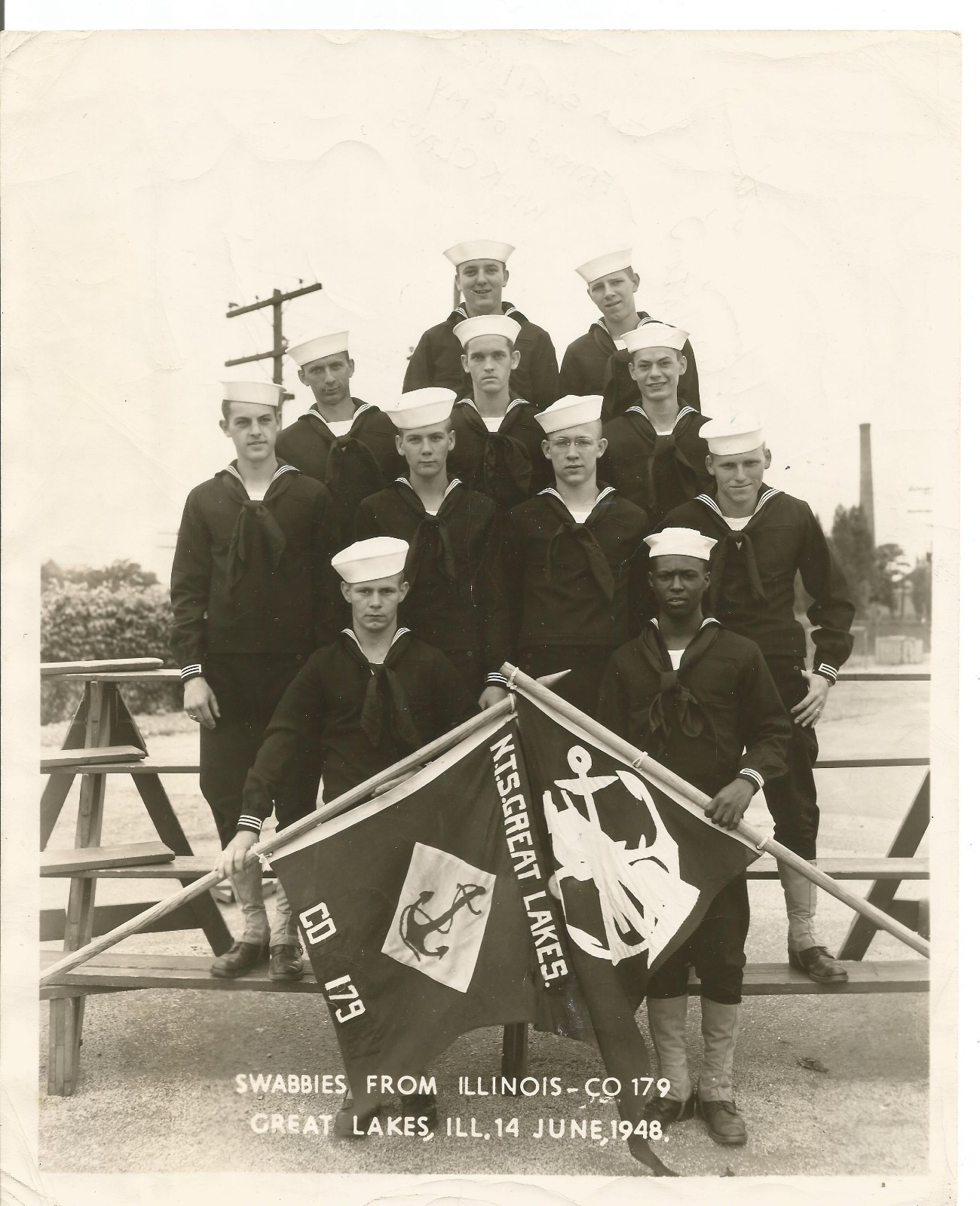 Navy Naval Photo Swabbies from Illinois CO 179 Great Lakes Naval Base ...