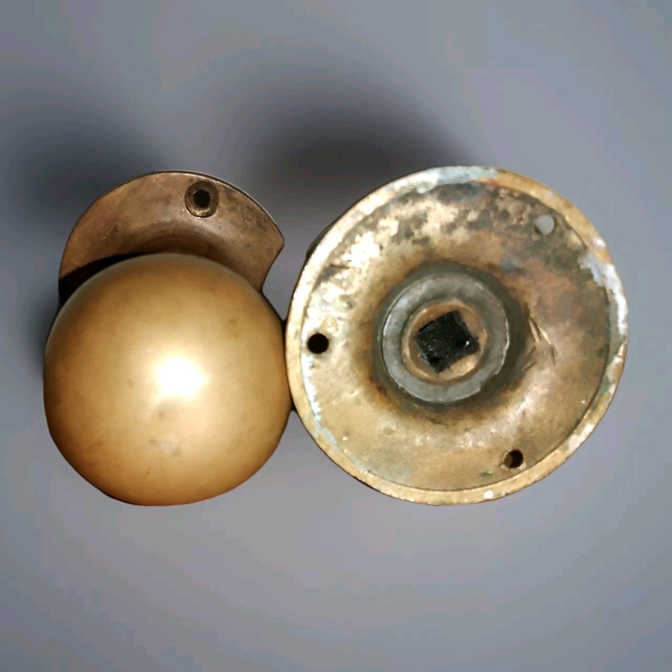 Antique Reclaimed Solid Brass Round Ball Door Knob | eBay