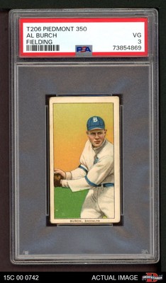 1909 T206 Al Burch Fielding Superbas (Dodgers) VARIATION PSA 3 - VG | eBay