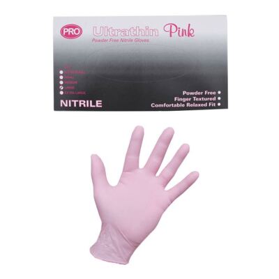 PRO UltraFLEX Medium Pink Nitrile Gloves (Pack of 100) | eBay