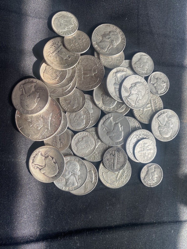 SILVER SALE! 1/2 TROY POUND LB MIX 90% SILVER COINS U.S. PRE 65 MINTED ...