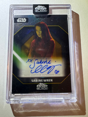 Sabine Wren 2025 Topps Chrome Black Star Wars Auto Autograph Light Side ...