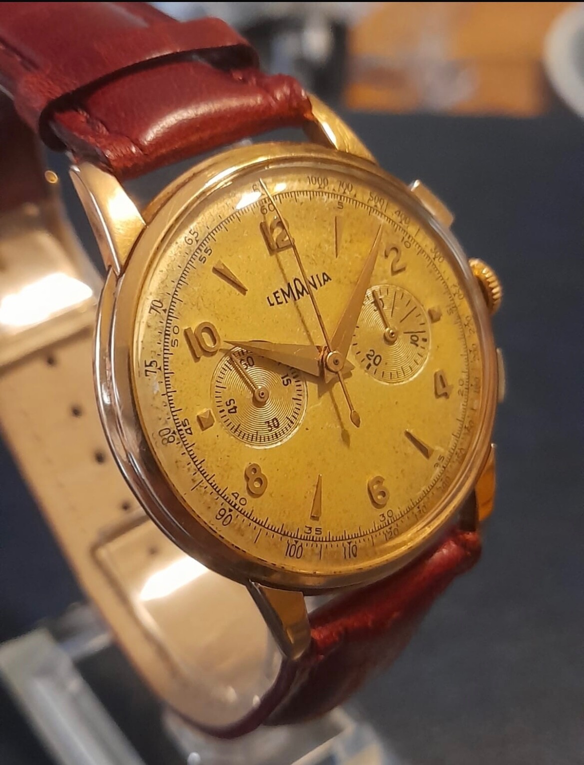 Lemania Chronograph Rose Gold 18 K Vintage Rare Cal. 27CH | eBay