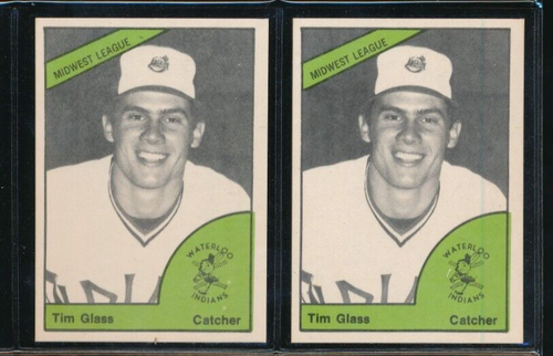 lot (2) 1978 TCMA Waterloo Indians Tim Glass NM+ or better | eBay
