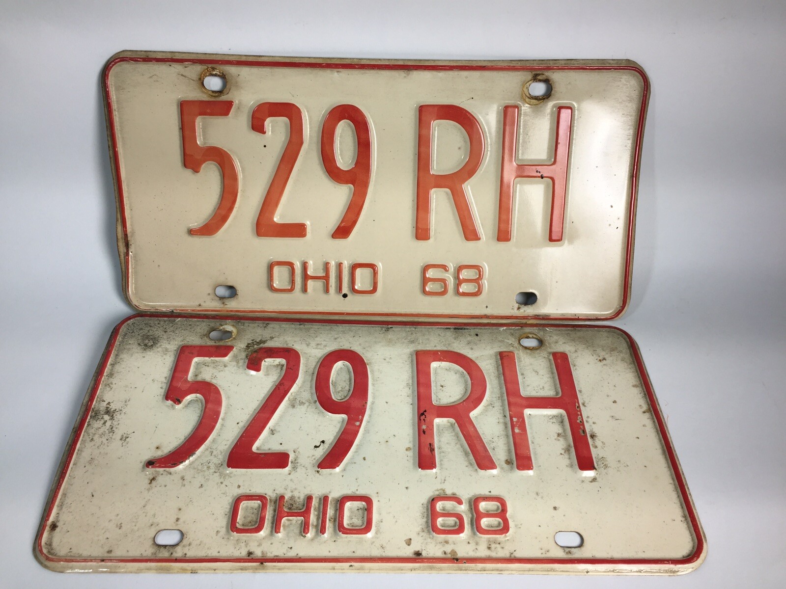 Vintage License Plate Ohio State 1968 Pair | eBay