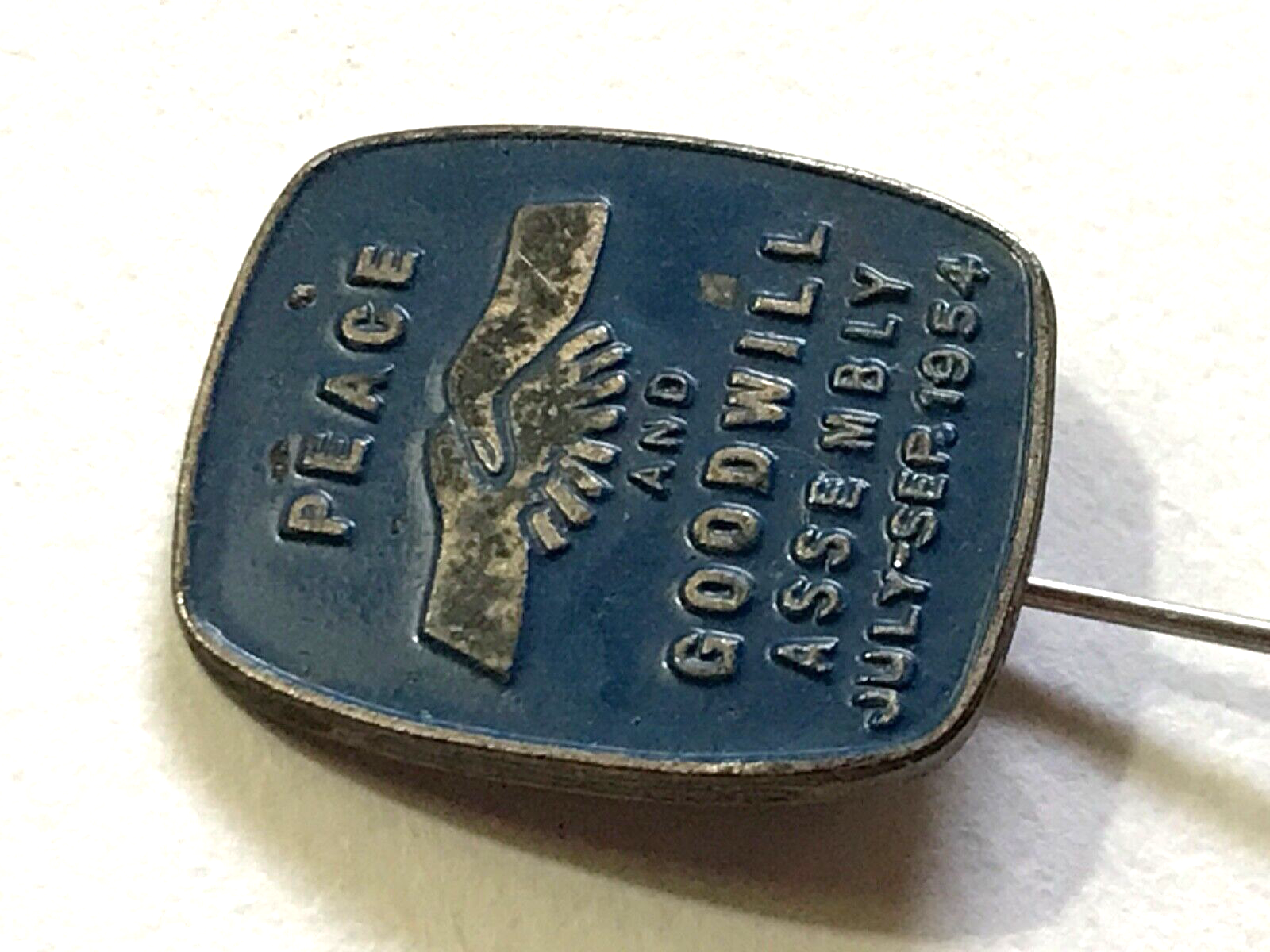 AUSTRALIA PEACE AND GOODWILL ASSEMBLY 1954 Pinback Pin Anti War! Scarce ...