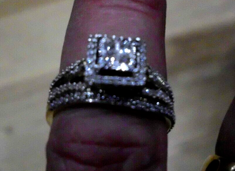 Diamond Engagement / Wedding Ring Set 10k Gold Size 6 NWT 1 CTW Signed ...