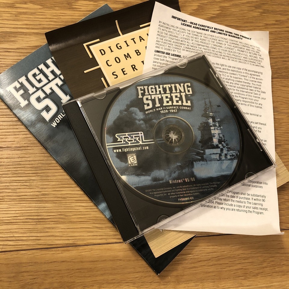 Fighting Steel PC Strategy Game (SSI, 1999) Big Box Complete ...