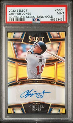 Chipper Jones 2023 Panini Select #SSCJ Signature Selections GOLD /10 ...