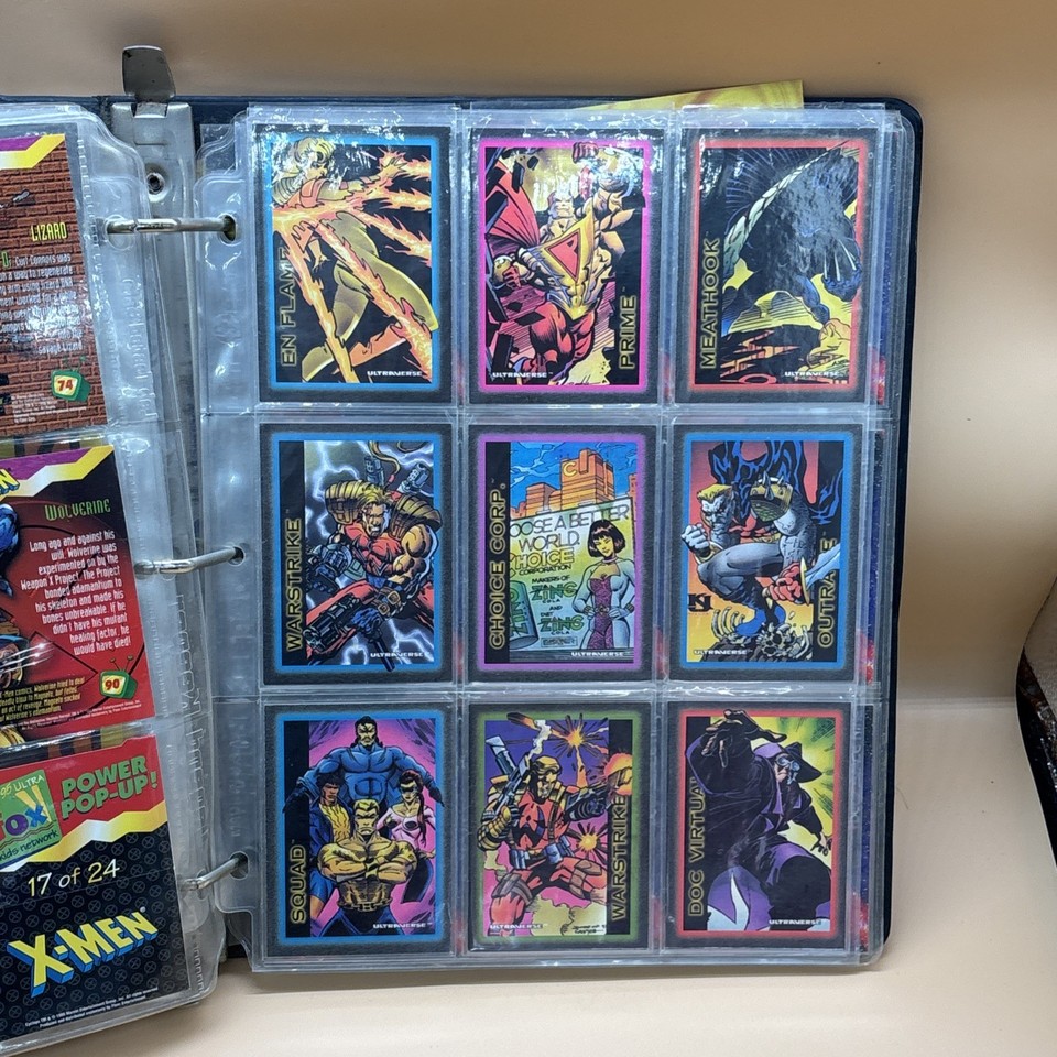 Binder Full Of VINTAGE 90’s Trading Cards (MARVEL, Star Trek, Rad Dudes ...