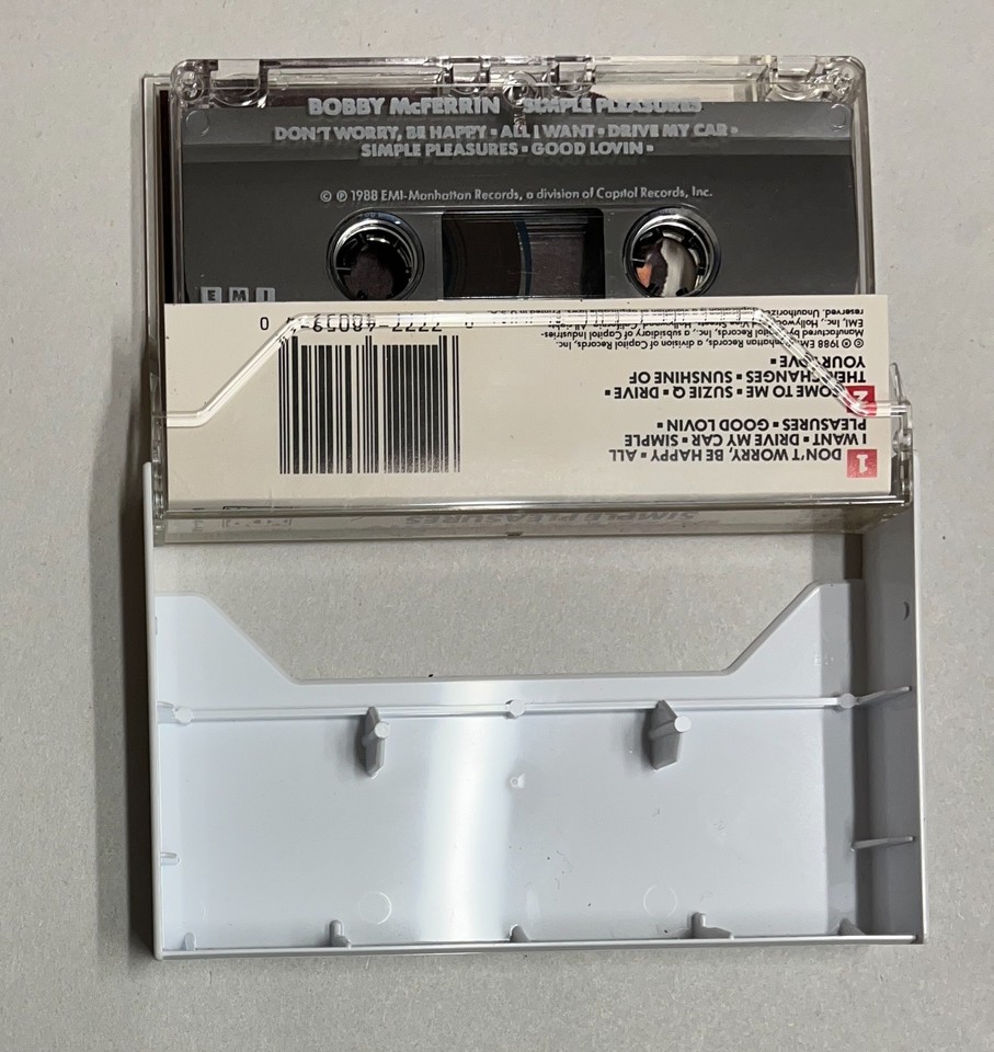 Bobby McFerrin Simple Pleasures Cassette Tape EMI 1988 Don’t Worry Be ...