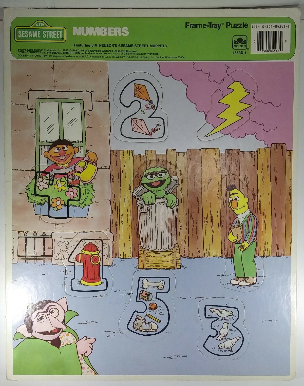 VTG Sesame Street The Count's Numbers Frame Tray Puzzle by CTW ...