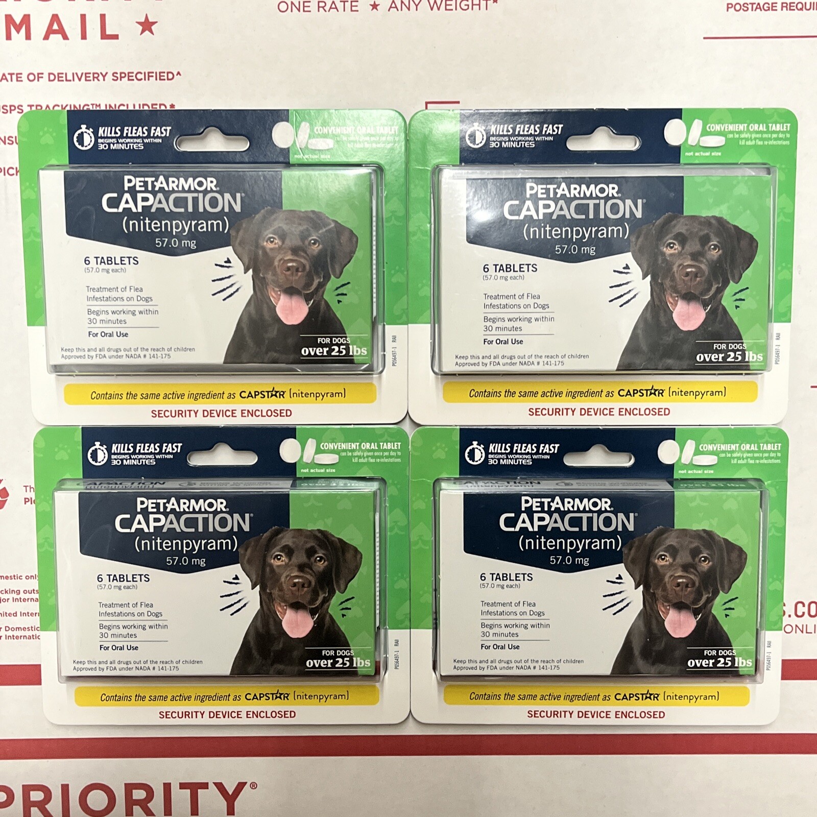 4 Pet Armor Capaction Oral Flea Treatment for Dogs Over 25 lbs , 6 ...