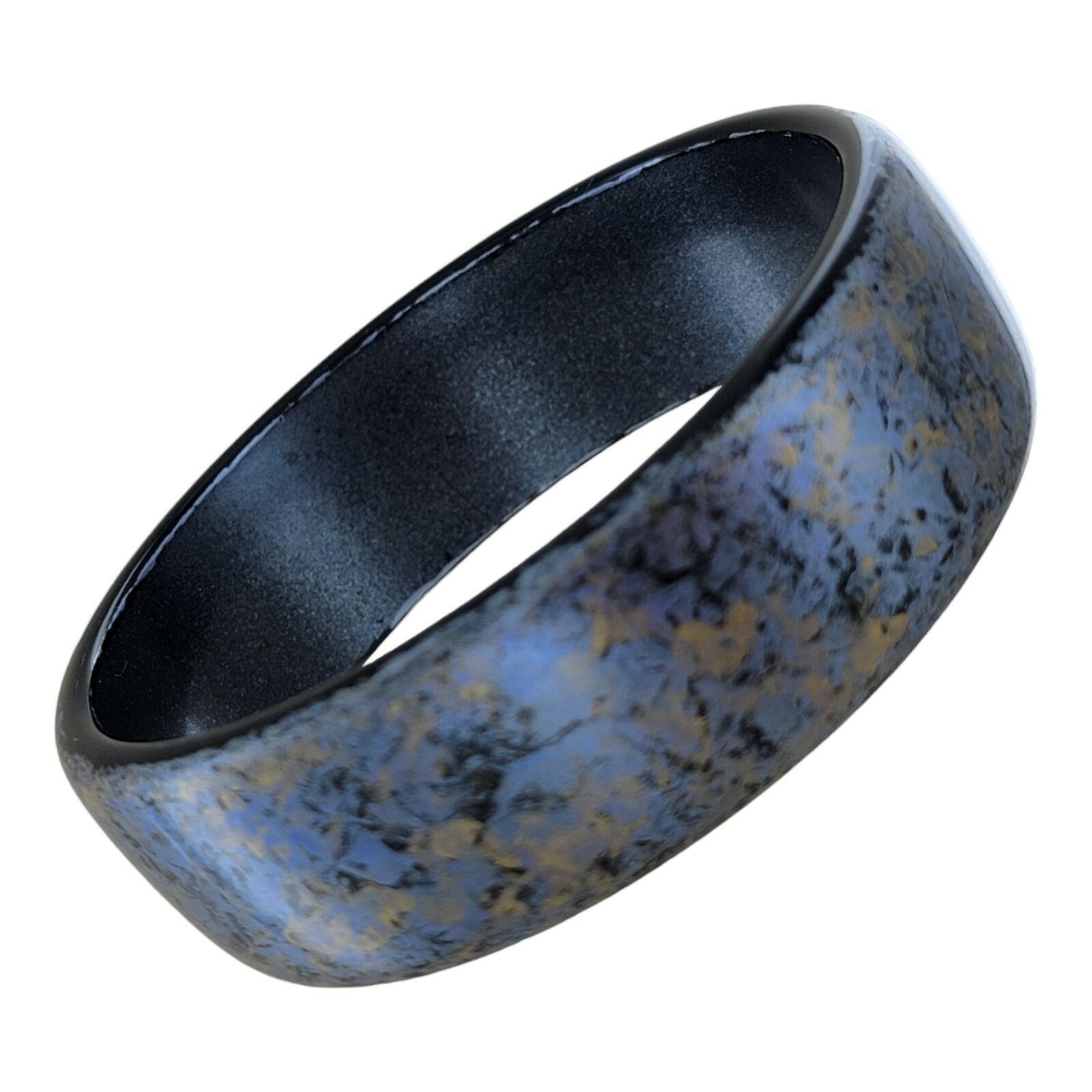 Made in Italy Blue Abstract Splatter Paint Bangle Bracelet Ladies Large ...
