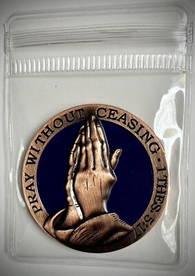 Lord’s Prayer Challenge Coin-Copper Colored-New-Praying Hands | eBay