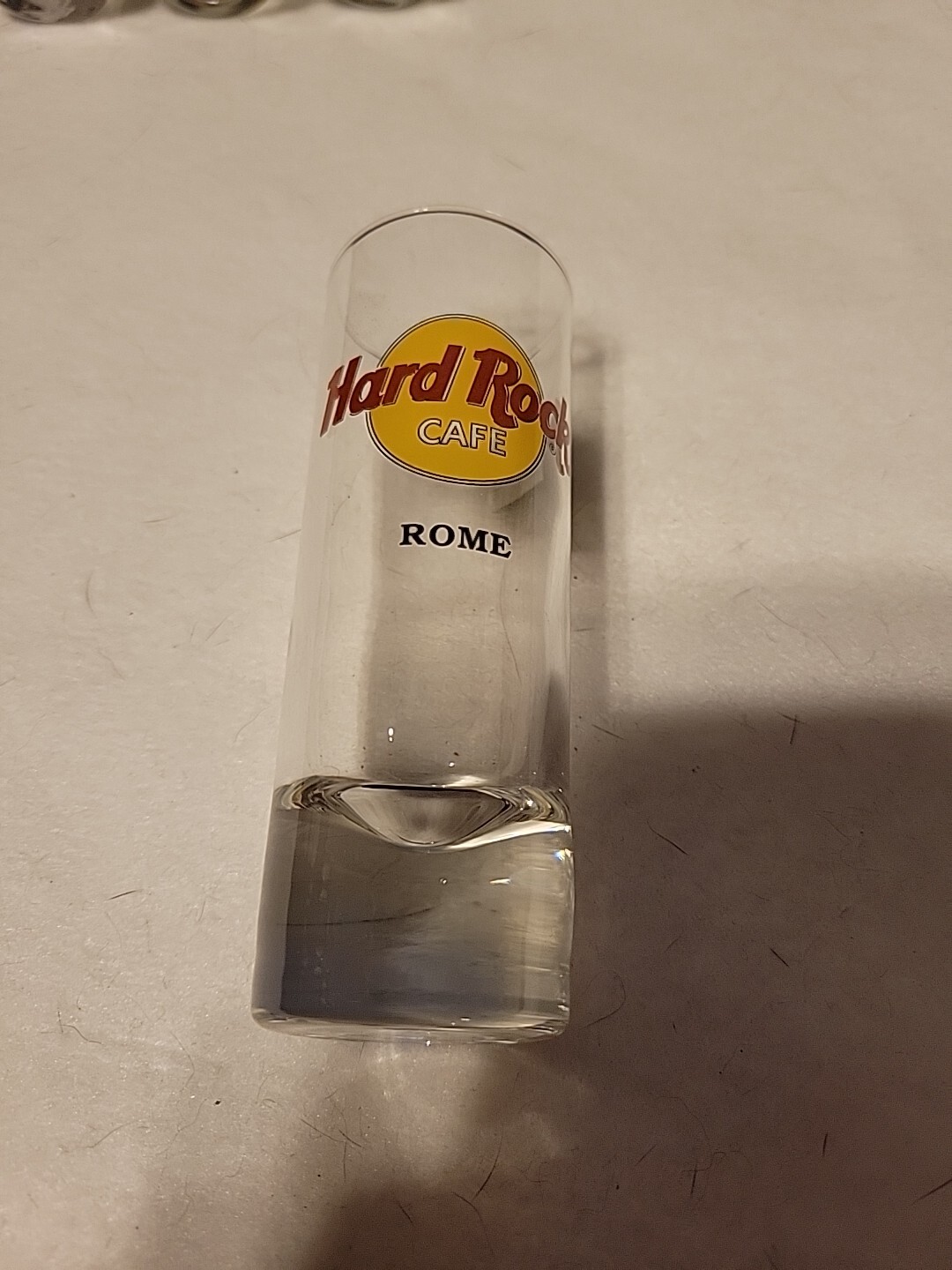 Hard Rock Cafe ROME 4" SHOT GLASS Classic HRC LOGO Black Times Font ...