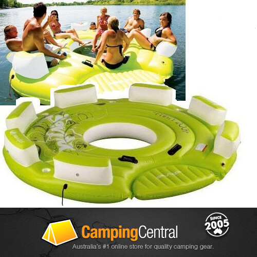 Sevylor Party Dock (8 Person) Inflatable Tube Biscuit Water Lounger ...