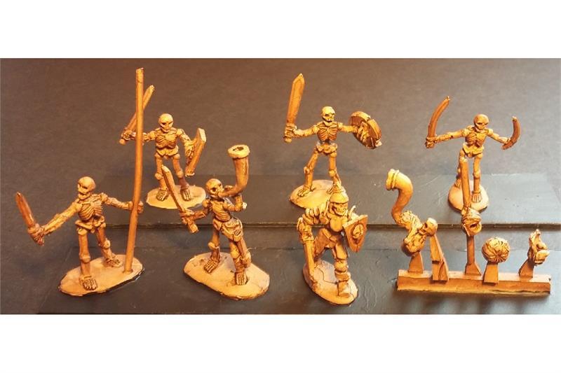 15mm Fantasy Undead Skeleton Swordsmen with Shields (35 figures) | eBay