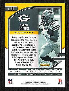 2021 Panini Absolute Aaron Jones #60 Football Card Packers Base | eBay