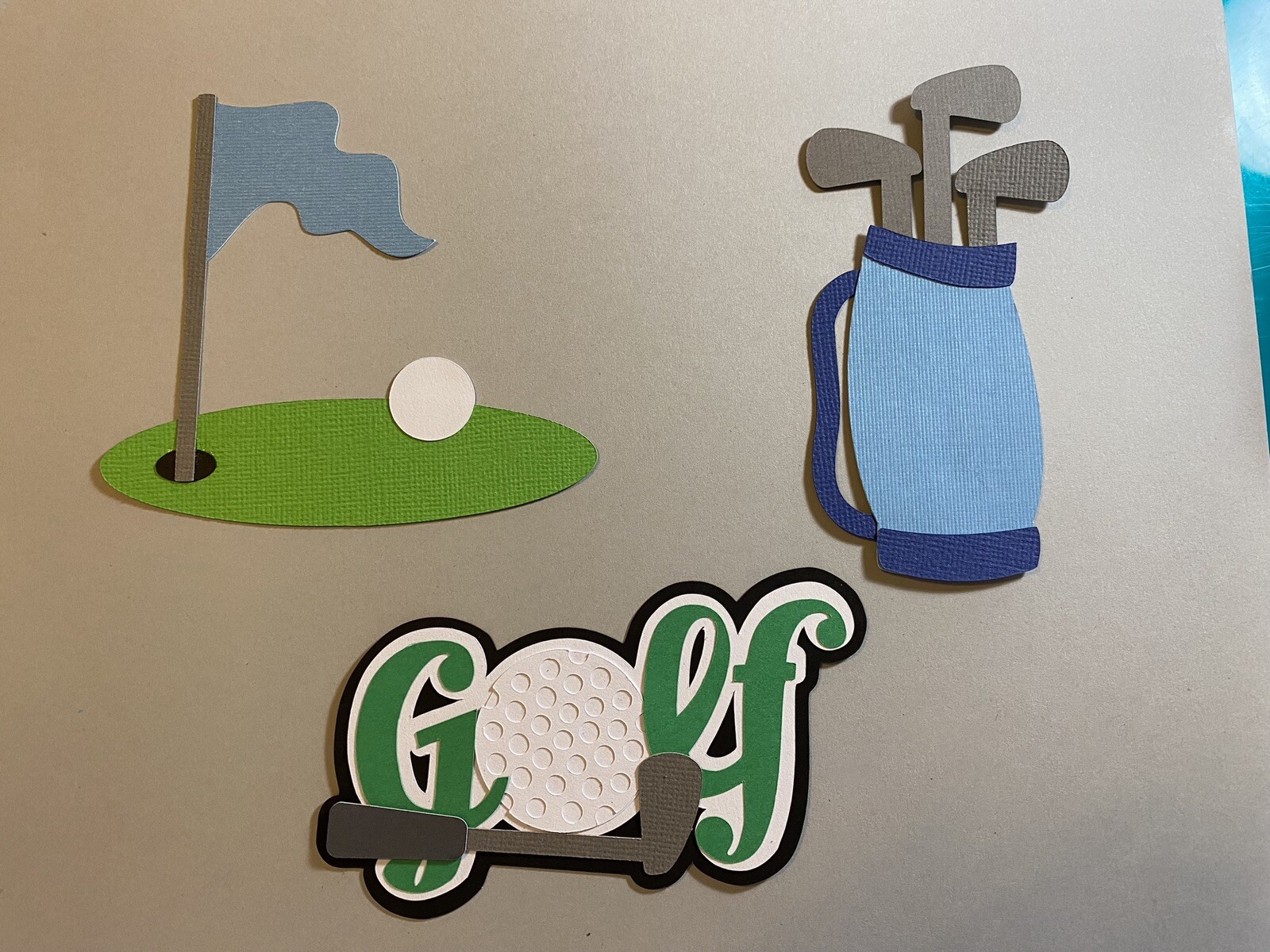 3 Piece Golf scrapbooking Layered Die Cut embellishment | eBay