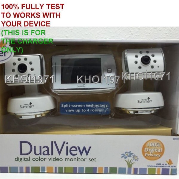 WALL charger AC adapter for WHITE Summer Infant 28980 DUAL VIEW baby ...