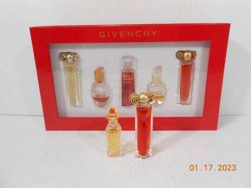 GIVENCHY Collection Miniature Perfumes Set 7 Gift Box Organza Ysatis ...
