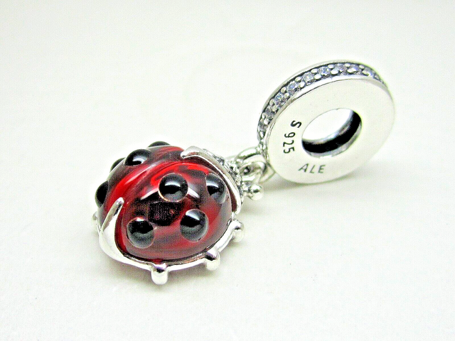 Authentic Pandora #792571C01 Red Ladybird Dangle Charm for sale online ...