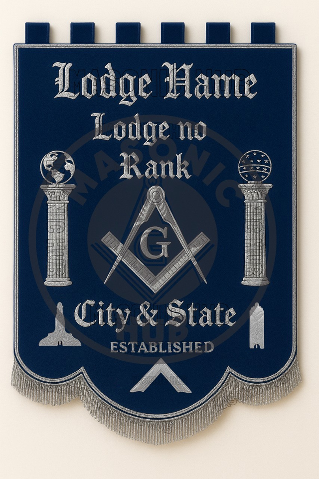 Custom Masonic Blue Lodge Banner – Master Mason Hand Embroidered ...