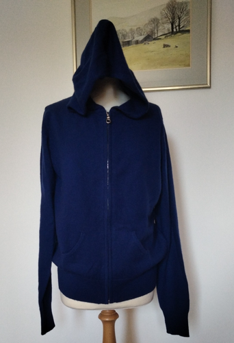 William Sharp 100% Cashmere Blue Luxury Hoodie M New | eBay UK