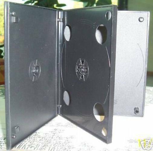 500 QUAD MINI DVD CASES, BLACK W/SLEEVE - MINIDVDCASE | eBay