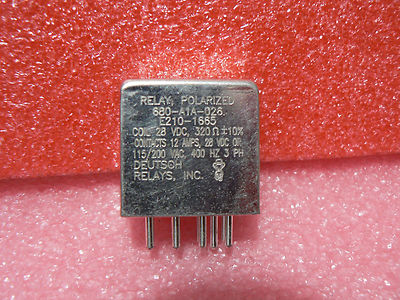 DEUTSCH E210-1665 RELAY POLRIZED 680-A1A-026 28VDC 12A 115/200 VAC 400 ...