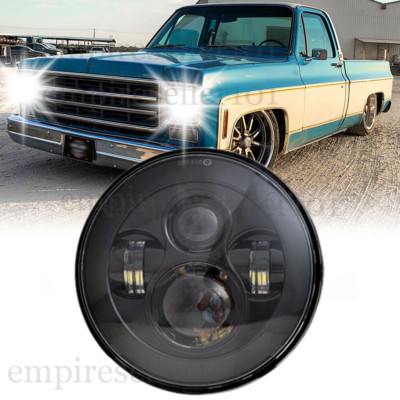 For Chevy C10 C20 C30 K10 G20 7" Inch Round LED Headlight Hi-Lo Beam ...