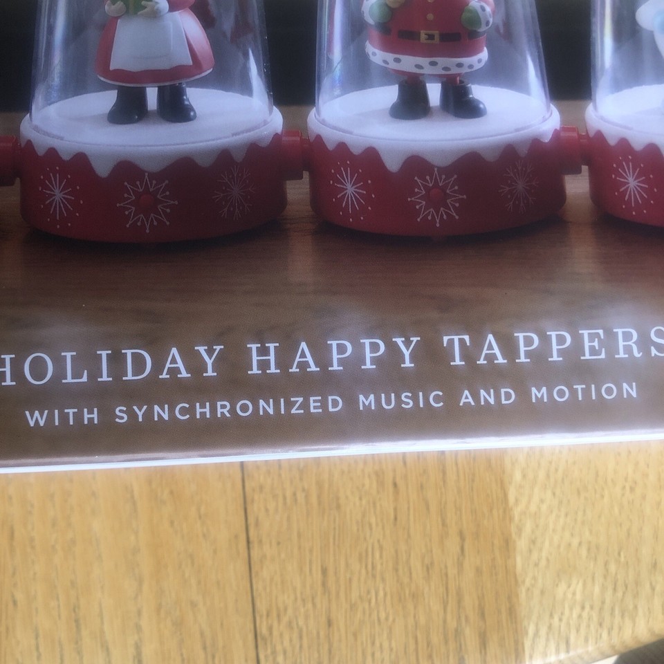 2024 HALLMARK Happy Tappers Set of 4 Santa, Mrs. Claus, Reindeer ...