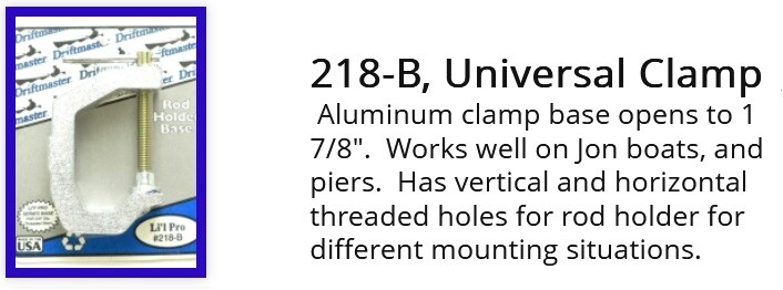 Driftmaster Li'l Pro Rod Holder Bases~ Choose from 5 types ~ for 3/8 ...