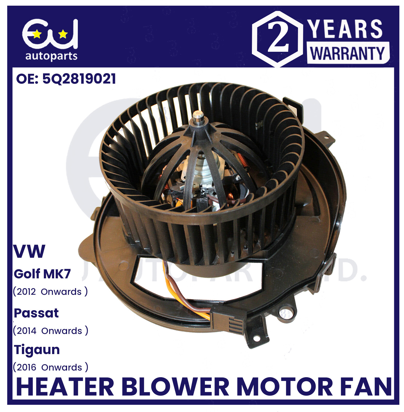 HEATER BLOWER MOTOR FAN FOR VW GOLF MK7 PASSAT 3G2, 3G5 TIGUAN ...