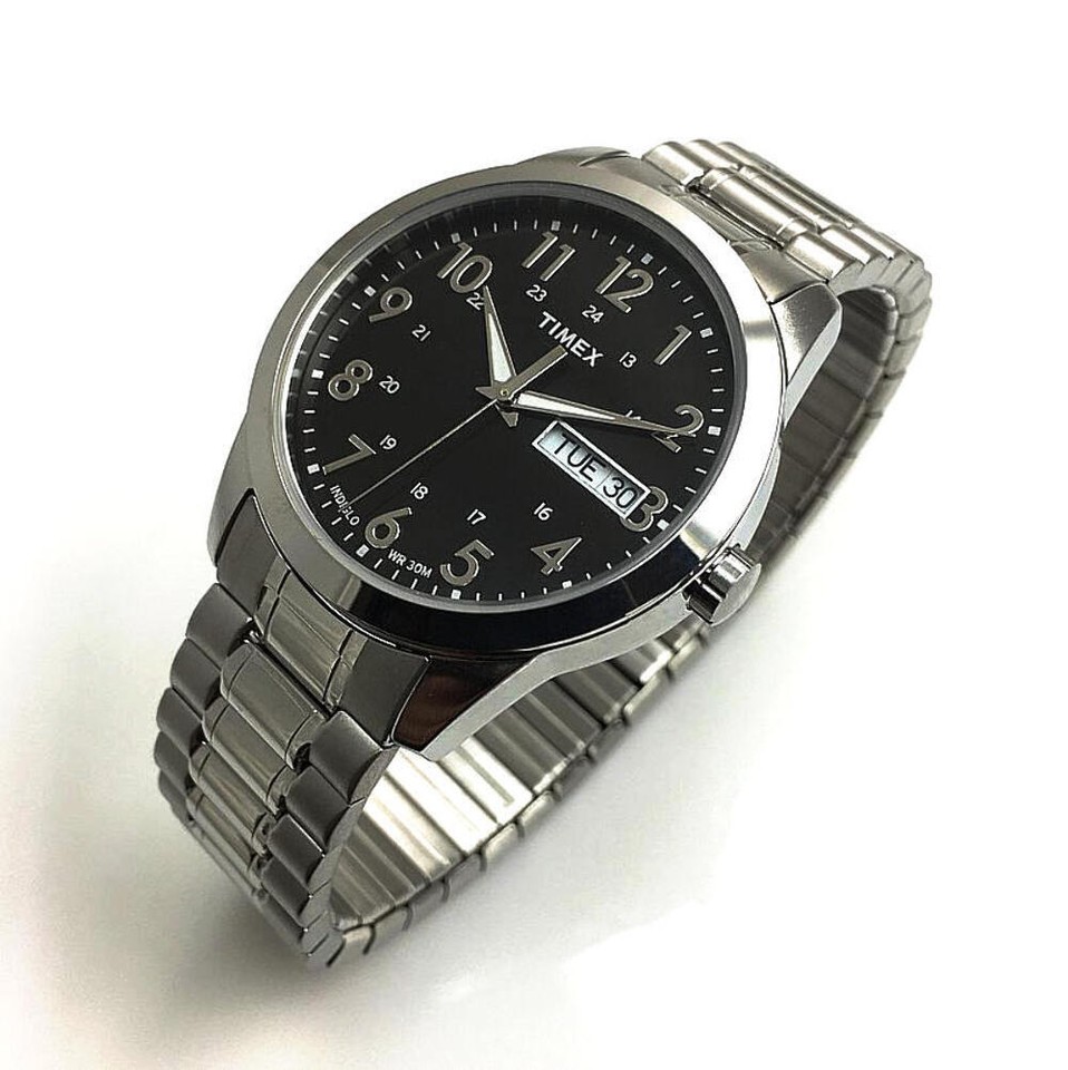 Timex T2M932 Men's South Street Sport Steel Expansion Band Watch | eBay