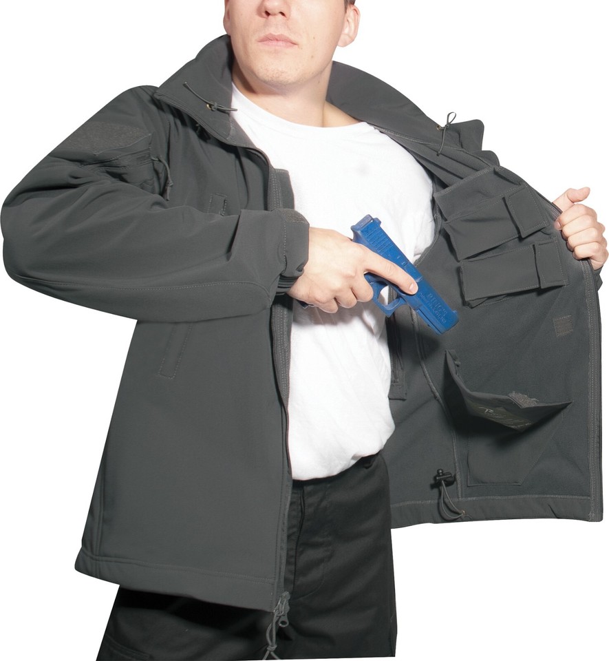 Soft Shell Concealed Carry Jacket CCW Ambidextrous Tactical Holster ...