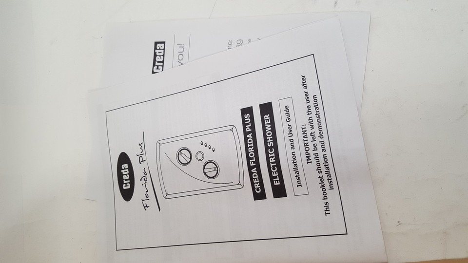 Creda Florida Plus 9.5kW Electric Shower Silver - Brand New in Box ...