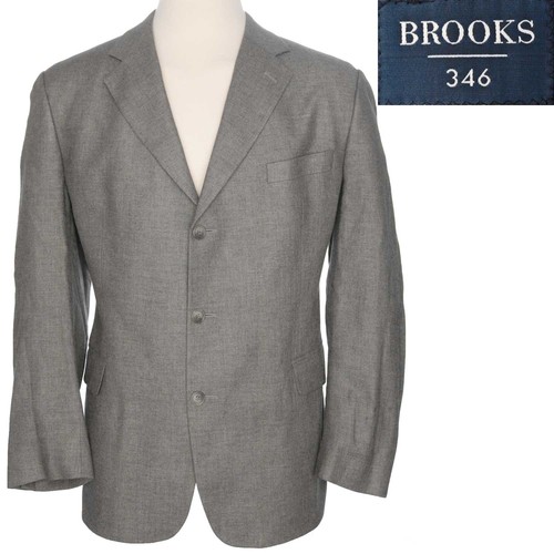 Brooks Brothers Casual 3 Button Sport Coat Suit Jacket Gray Silk Wool ...