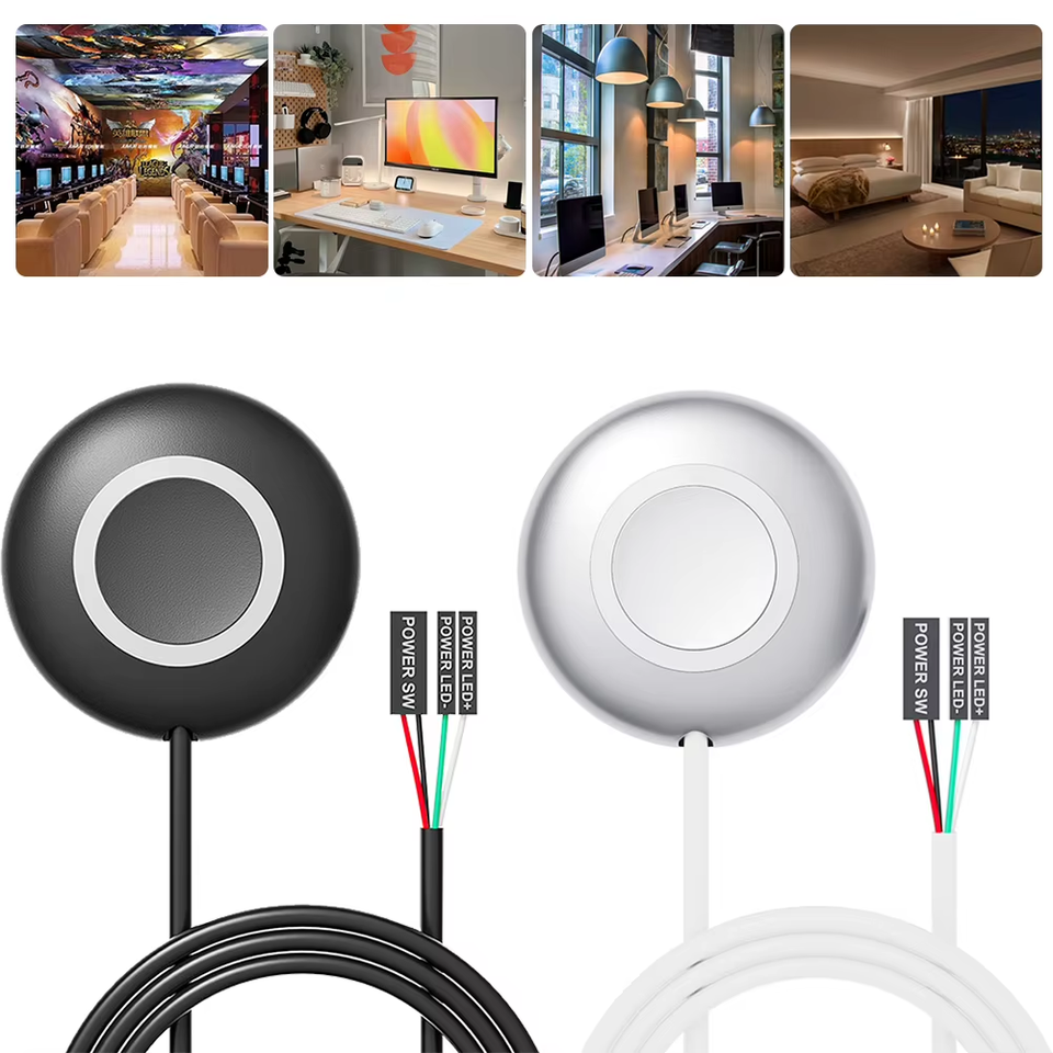 1.6M Desktop Computer Switch Blue LED PC Motherboard External Start ...