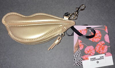 Diane von Furstenberg DVF for Target Gold Lips Coin Pouch NWT | eBay