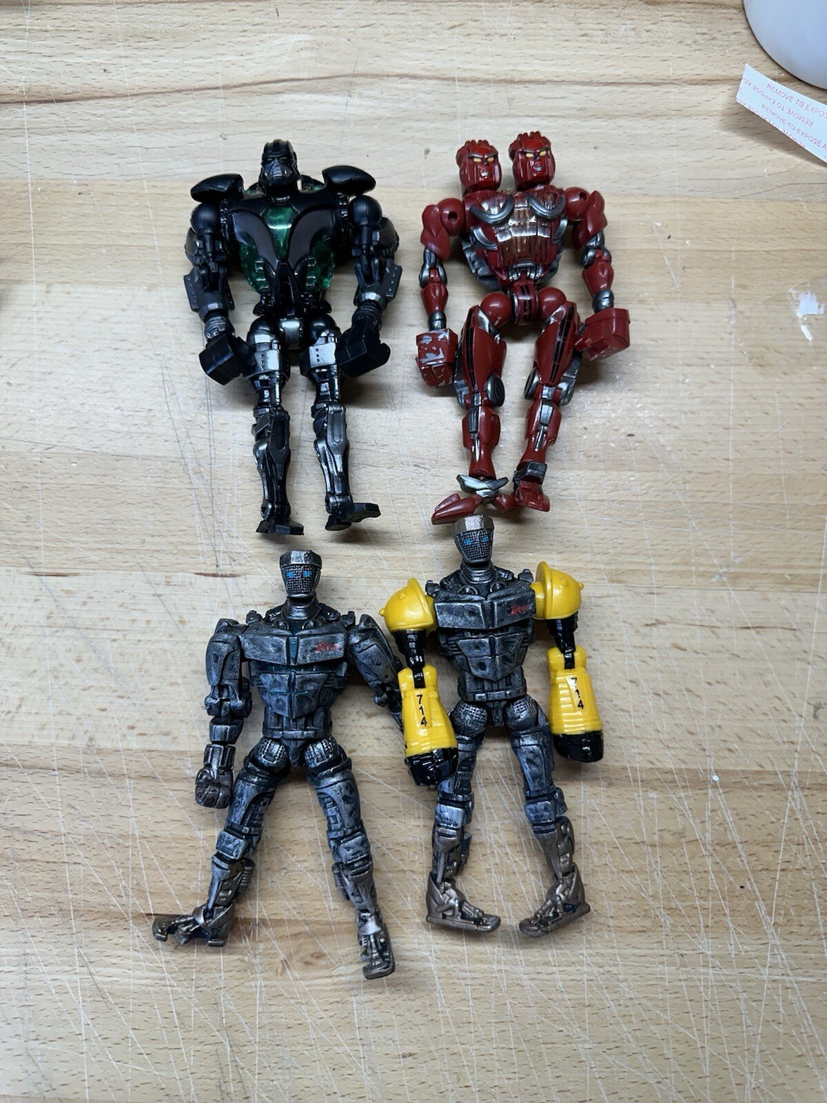 Real Steel Lot Of 4 Atom Build N Battle 5” Atom Zeus Twin Cities Robot ...