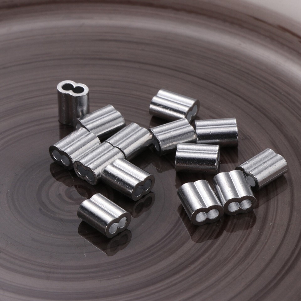 100 Pcs Wire Rope Joint Loop Cable Crimping Sleeves for Steel | eBay UK