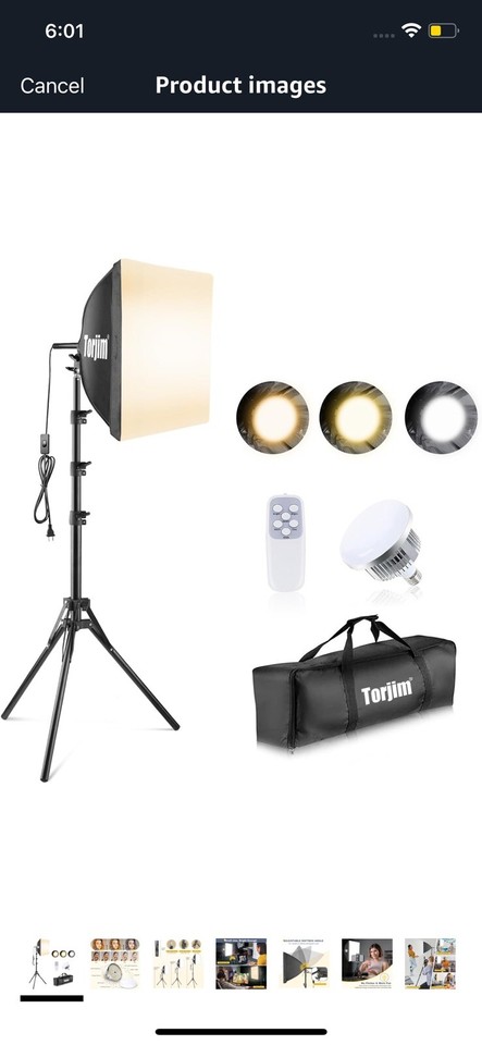 Torjim Softbox Photography Lighting Kit, 16'' x 16'' Professional ...