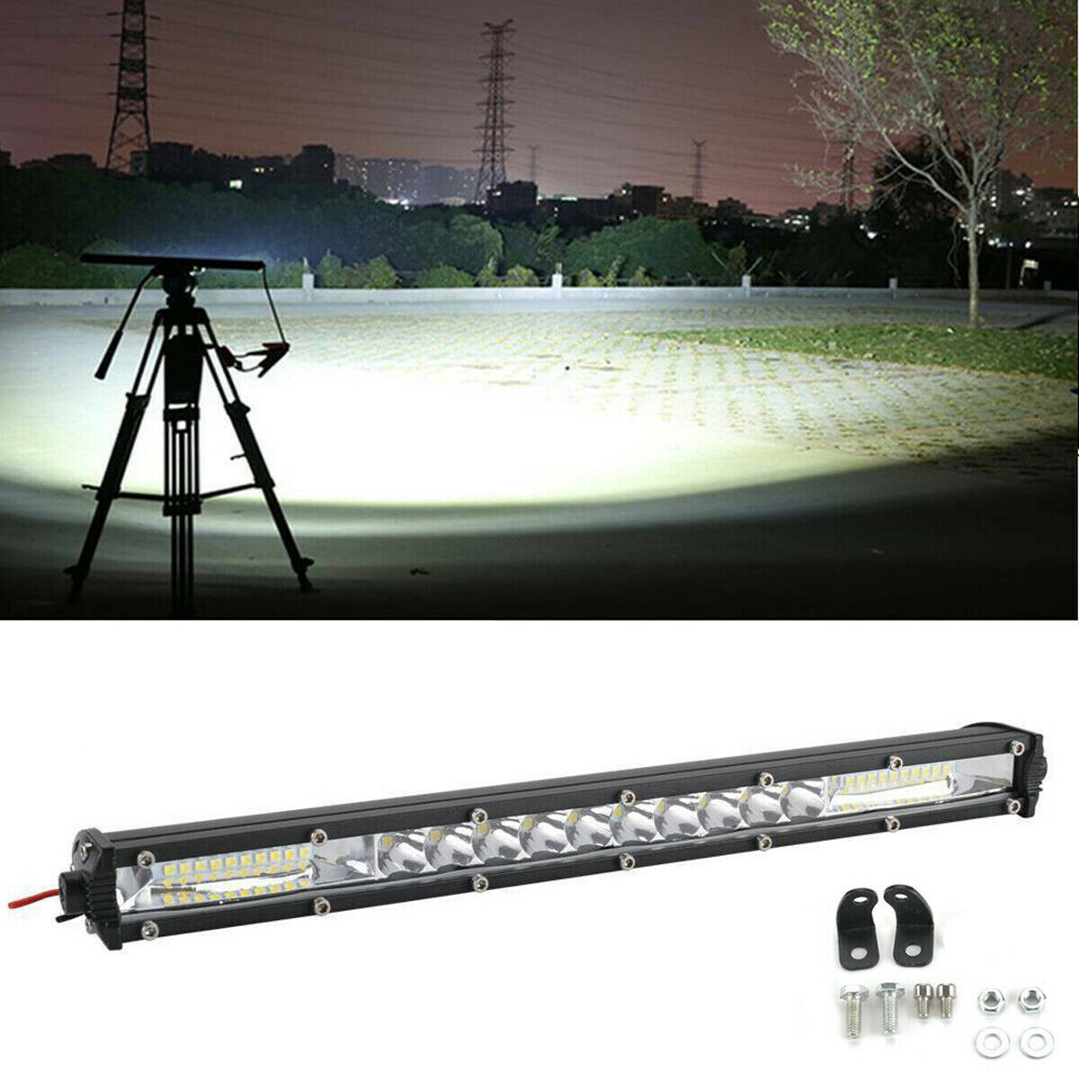 12V 24V Combo LED Work Light Bar Spot Flood Driving Boat Offroad car ...