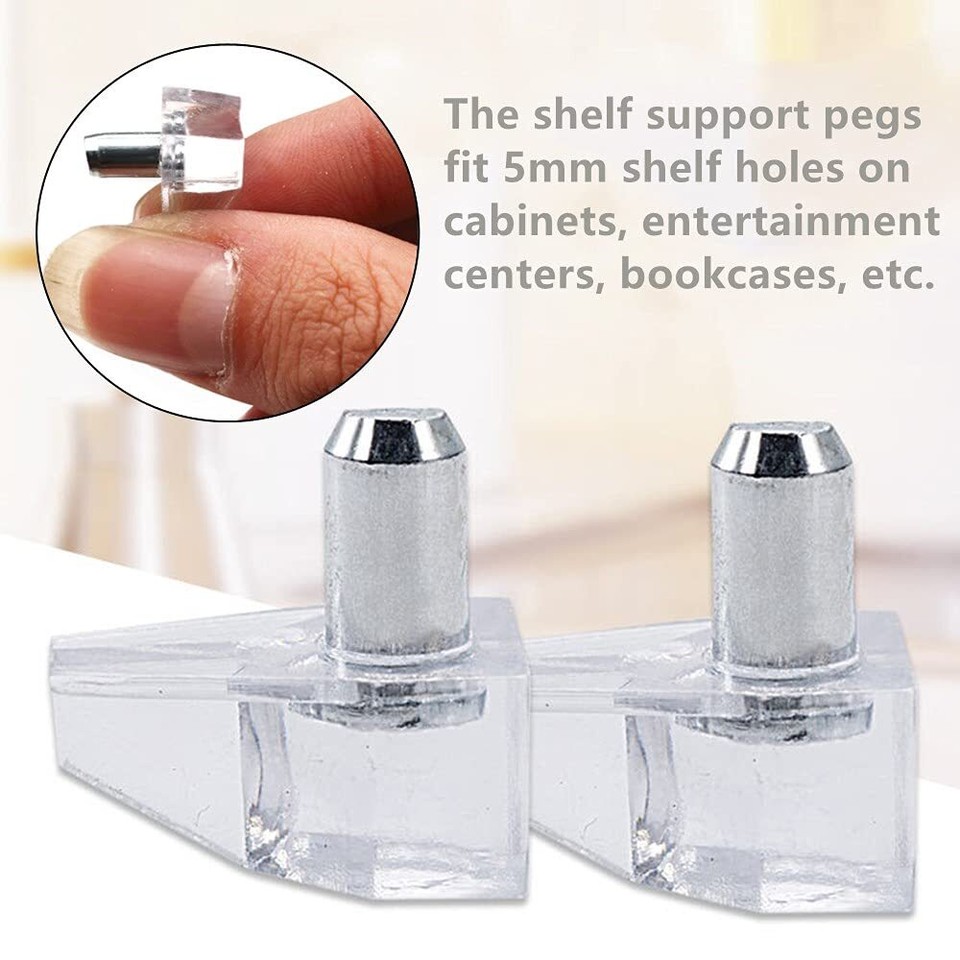 150 Pcs 5 mm Shelf Support Pegs Cabinet Shelf Pegs Support Stud Pegs Transpar... | eBay