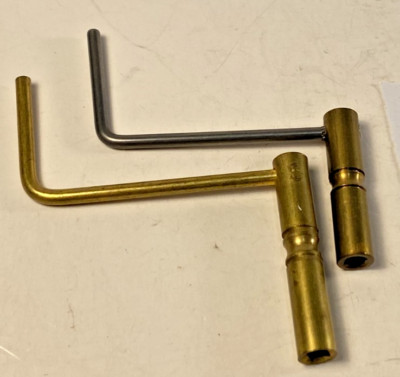 Lot of 2 Antique Crank Tall Case Grandfather Clock Keys Marked 5 & 5 ...